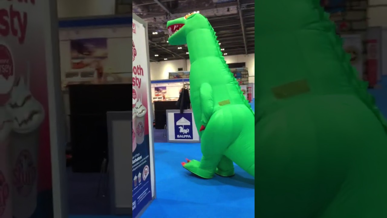 T-REX Inflatable Mascots - YouTube
