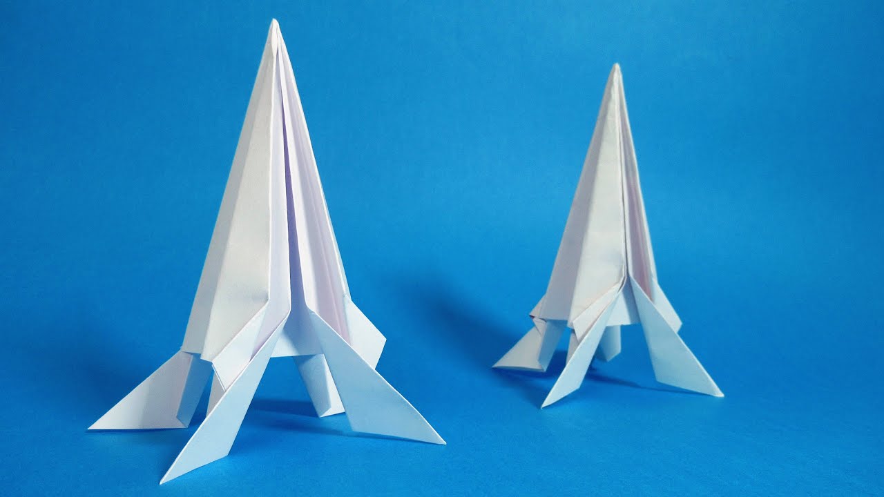 Origami rocket How to fold a rocket from paper - YouTube