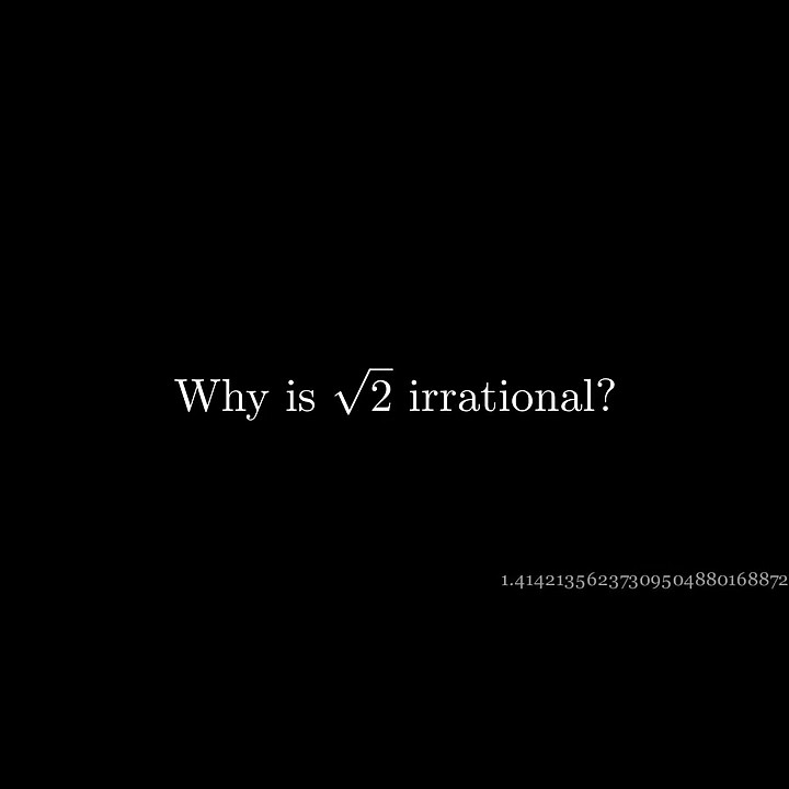 Easy proof for why the square root of 2 is irrational! #maths # ...