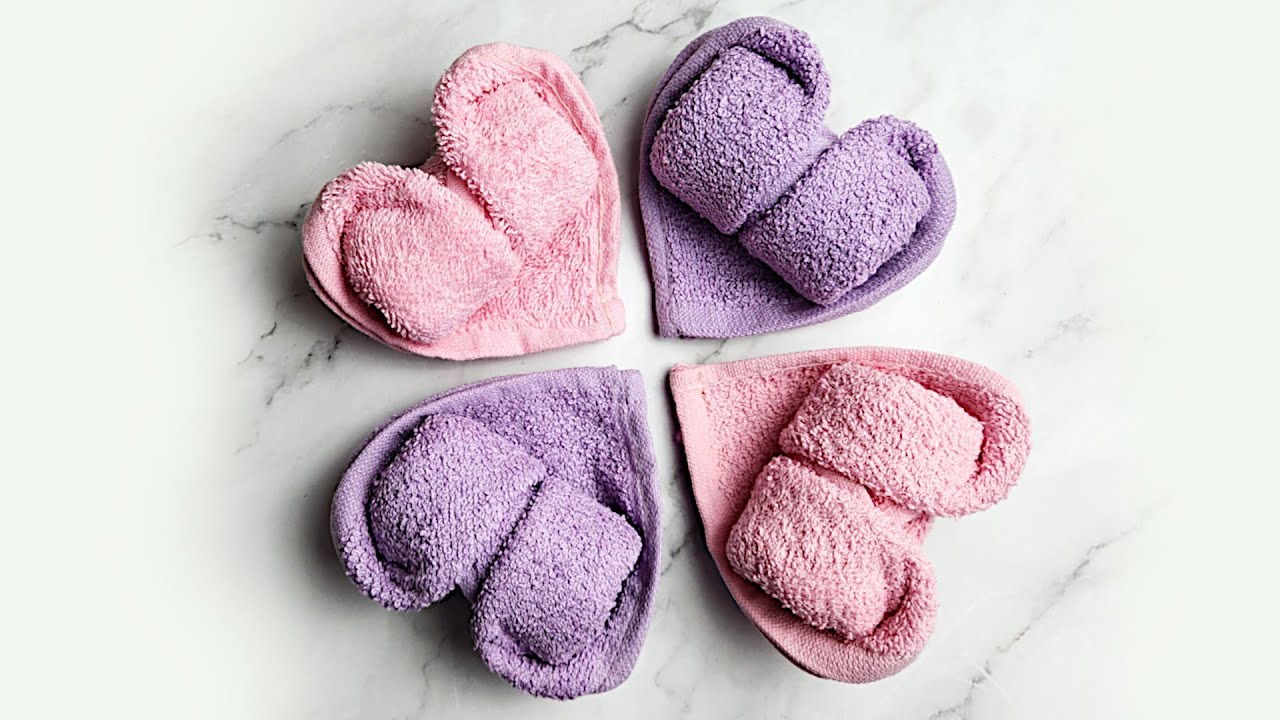 How to Make a Towel Heart ️ | Easy DIY Towel Folding - YouTube