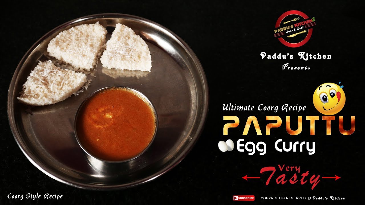 Coorg Style Paputtu Egg curry | Coorg Recipe | Paddu's Kitchen - YouTube