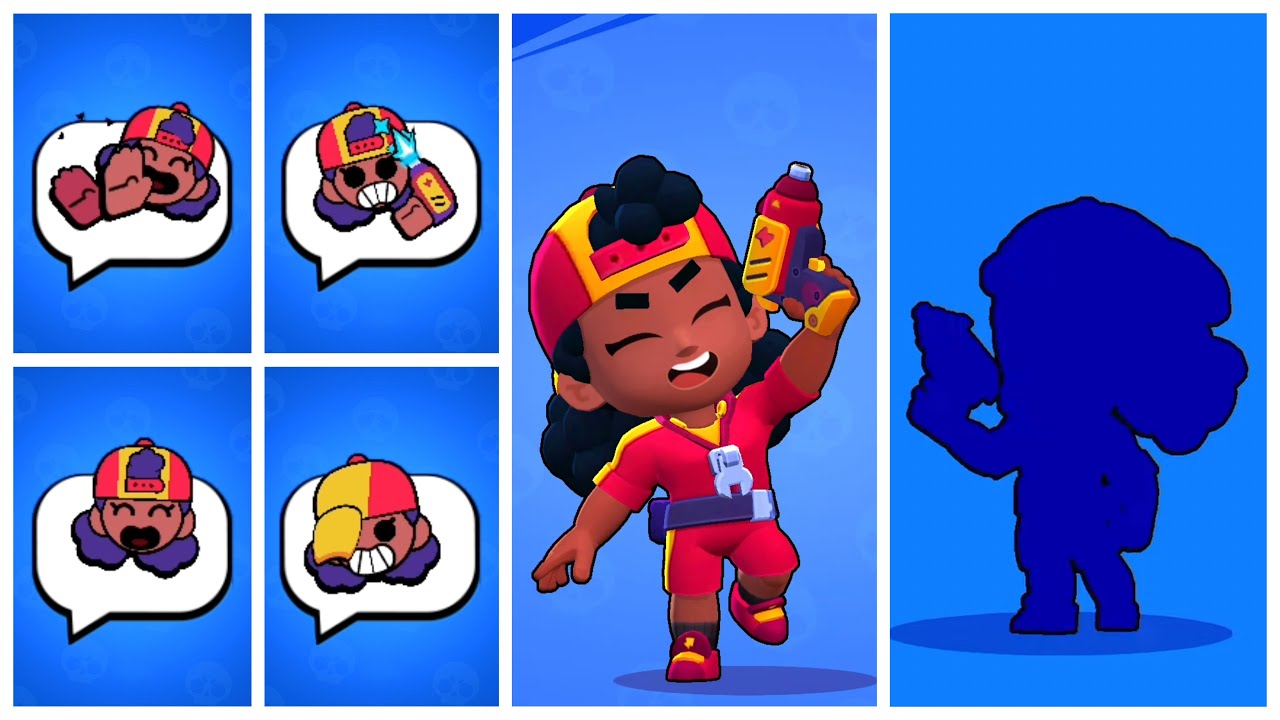 Meg All Animations (Animated Pins, Unlock, Pose) | Brawl Stars - YouTube