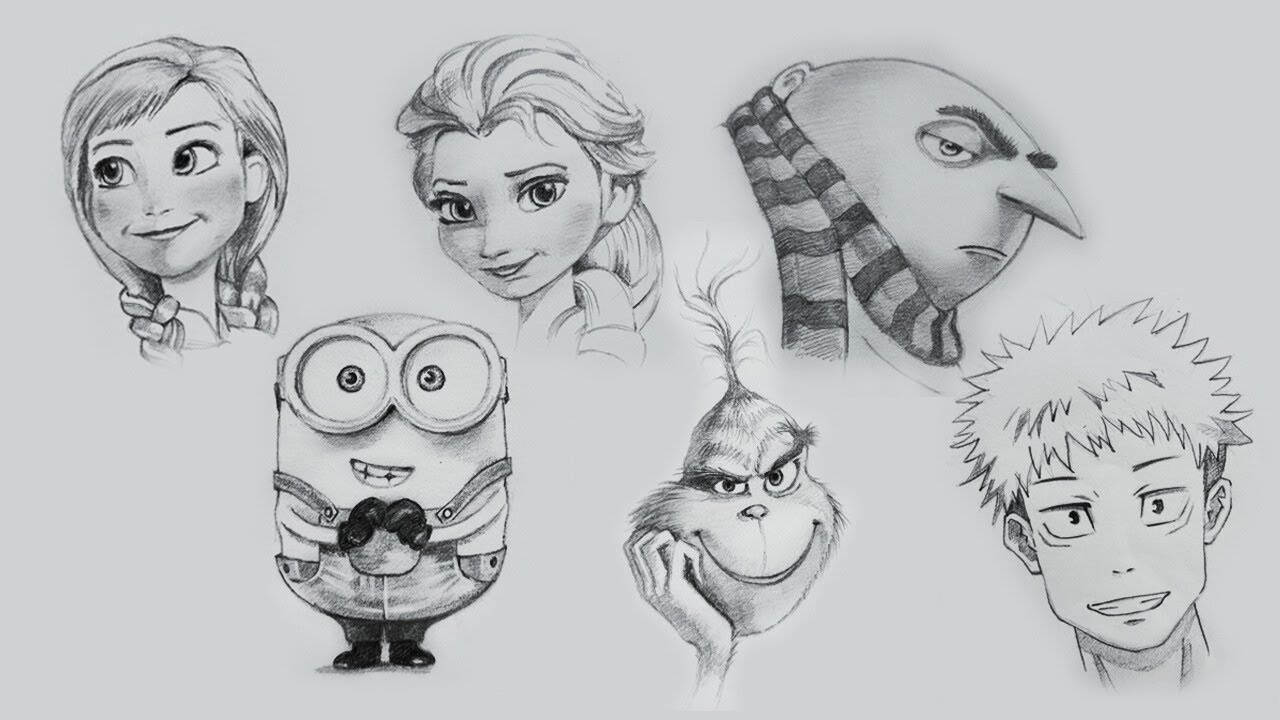6 Easy Sketches of Comics Characters You Can Draw | Learn to Draw ...