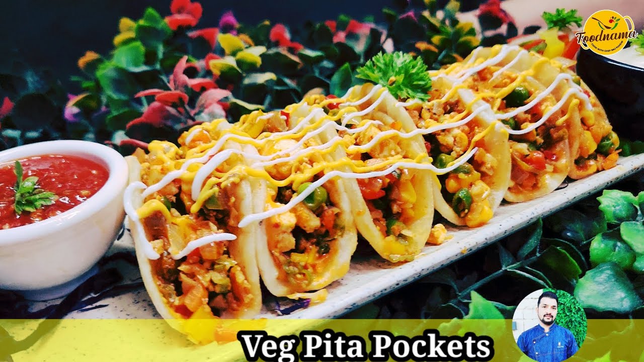 Veg Pita Pocket | सुबह का झटपट नाश्ता | Vegetarian Pita Pockets ...