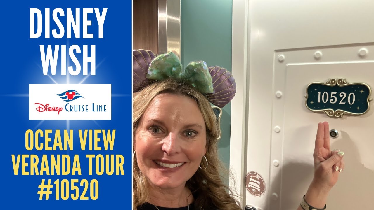 Disney WISH * Deluxe Ocean View Veranda #10520 * Full Room Tour ...