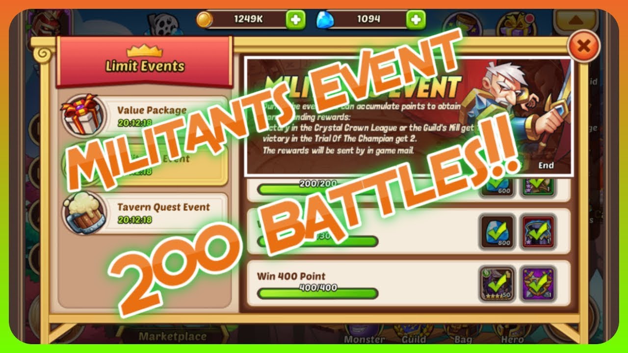 Idle Heroes - Militants Event - Michelle & Sigmund Team Arena - YouTube
