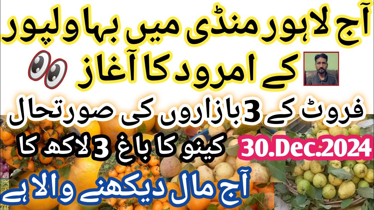 Fruit Mandi Lahore today fruit rate|Pakistan Fruit prices|آج کینو ...