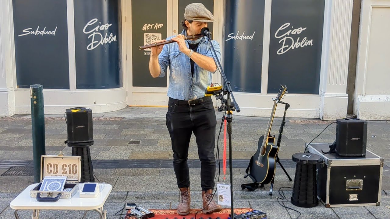 Irish Busker(Flute Loops) With A Spellbinding Performance - YouTube