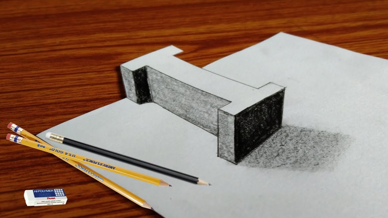 How to draw 3d letter i step by step for beginners… 3d letter i drawing ...