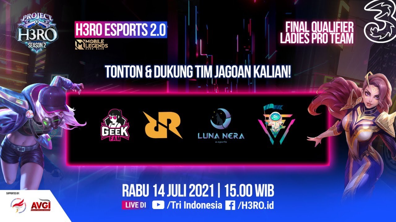 H3RO ESPORTS 2.0 MLBB - FINAL QUALIFIER LADIES PRO TEAM - YouTube