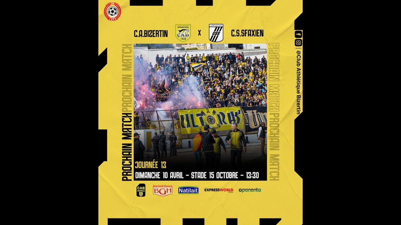 Match en direct CAB vs CSS - النقل المباشر لمقابلة النادي الرياضي ...