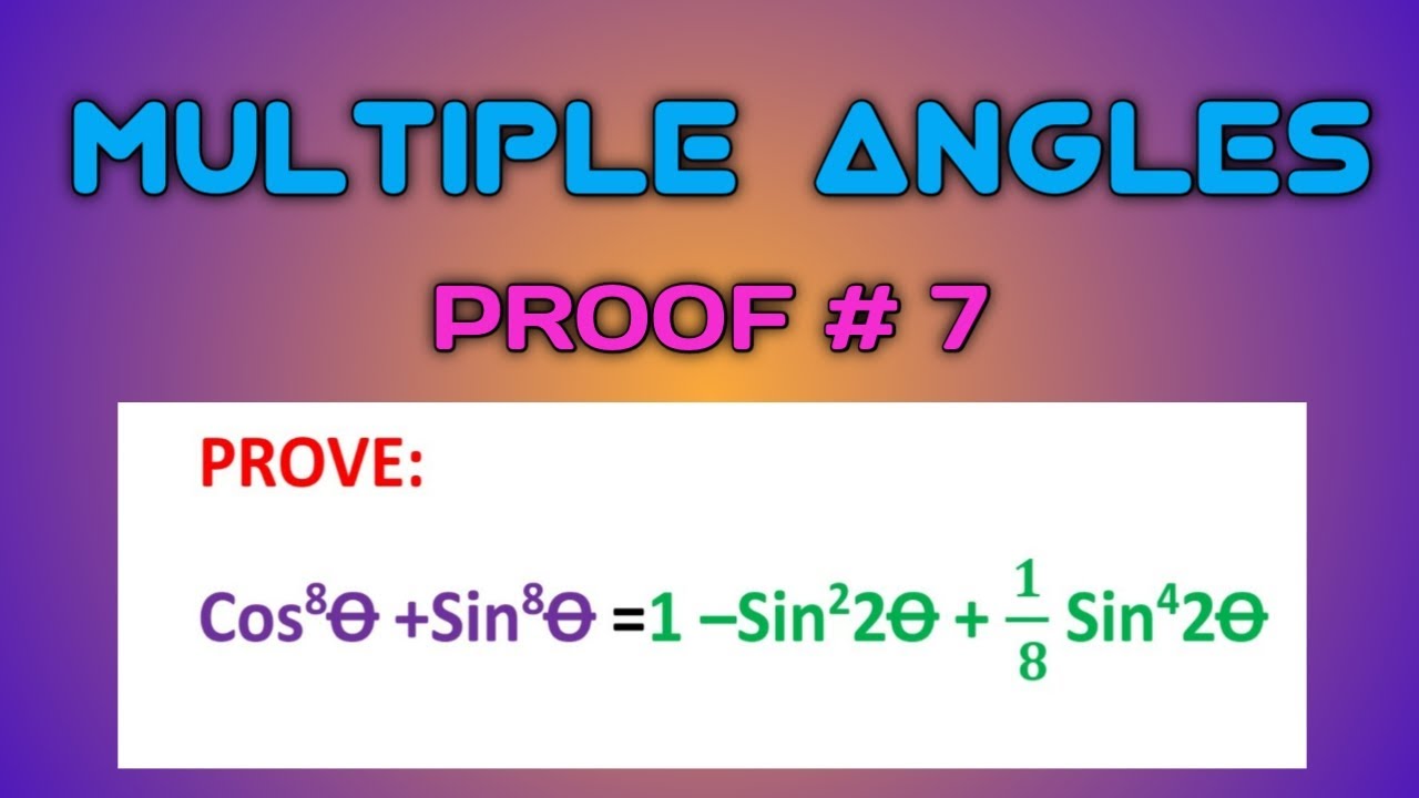 CLASS 10 & SEE || TRIGONOMETRY || IMPORTANT PROVING OF MULTIPLE ANGLES ...