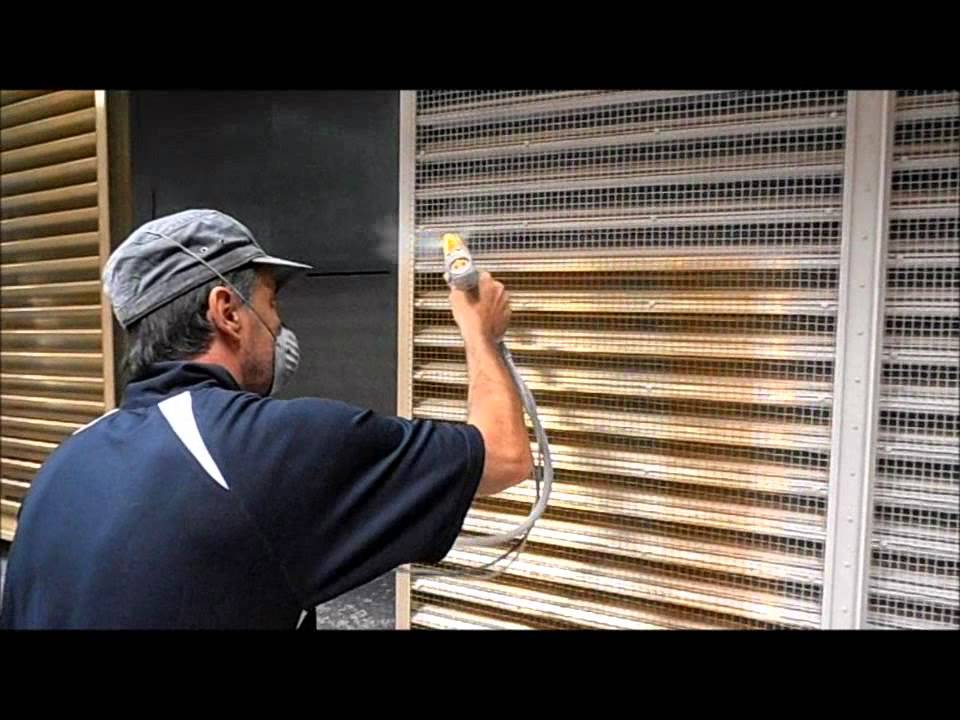 Powder coating a large louvre - YouTube