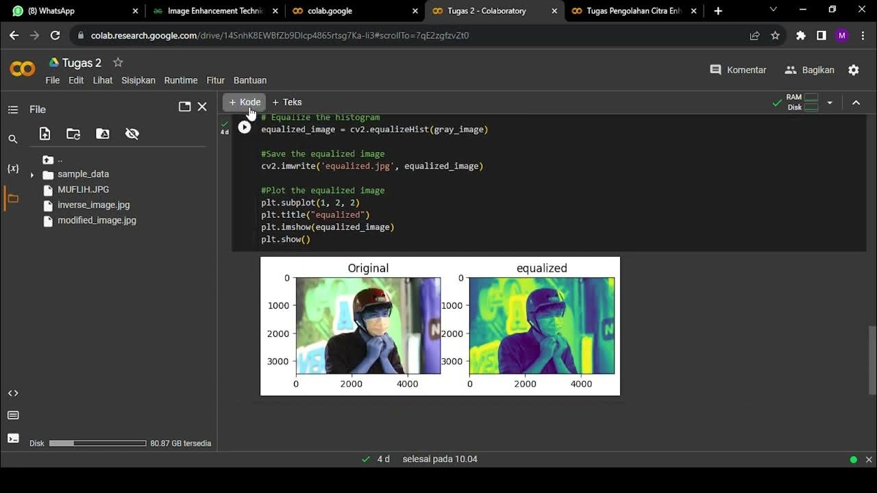 Pengolahan Citra Enhancement Technic Menggunakan Google Colab! - YouTube