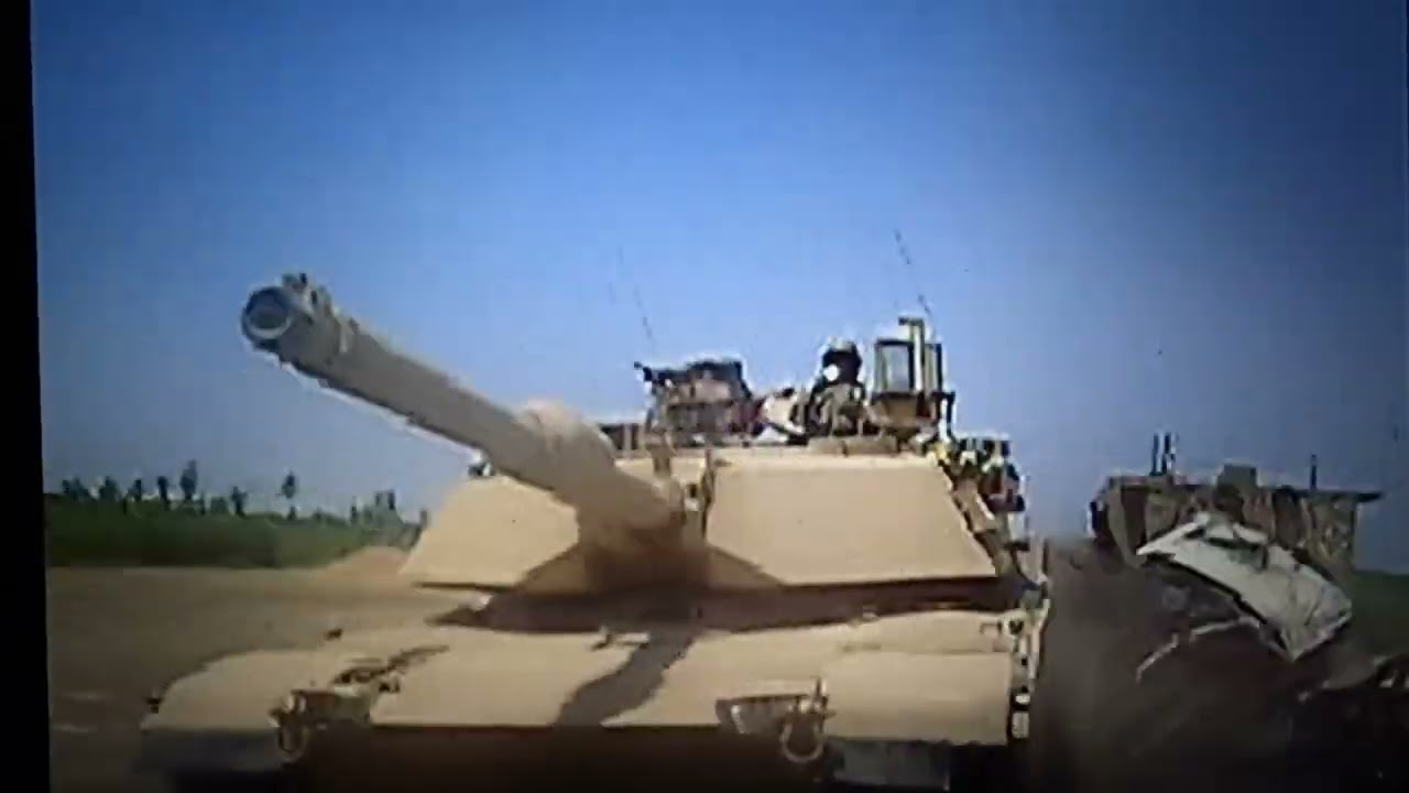 M1 Abrams running over a car combined edit. - YouTube