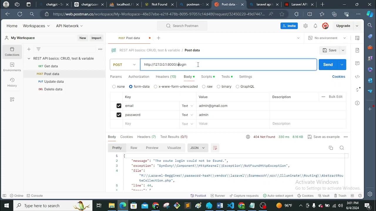 postman laravel api - YouTube