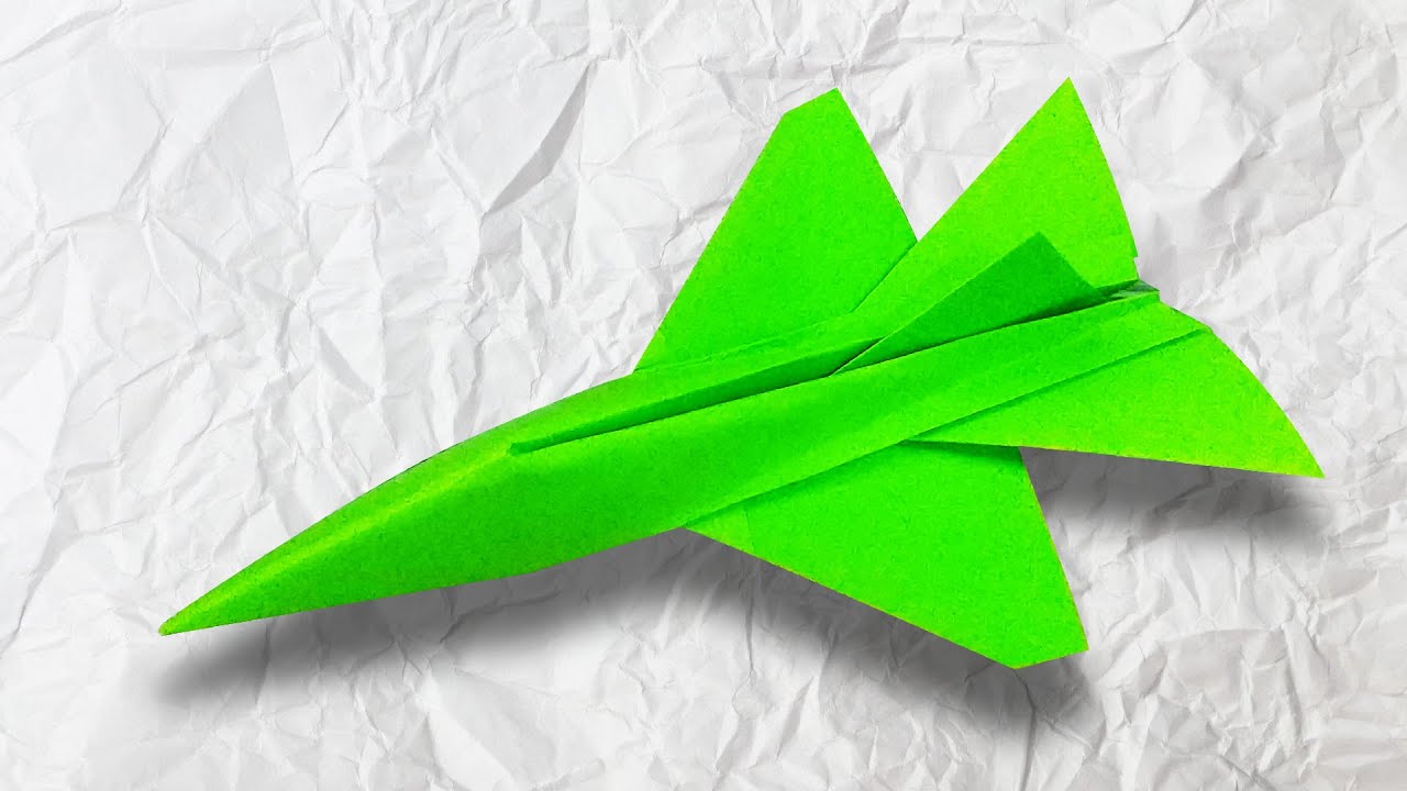 Origami F 16 Fighter Jet | Paper Jet Fighter Plane - YouTube