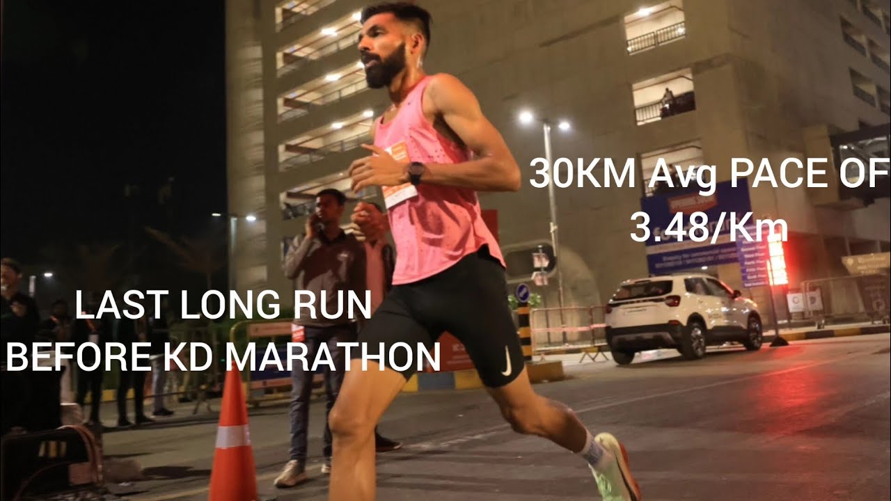 30KM Avg PACE OF 3.48/km, LAST LONG RUN BEFORE KD MARATHON - YouTube