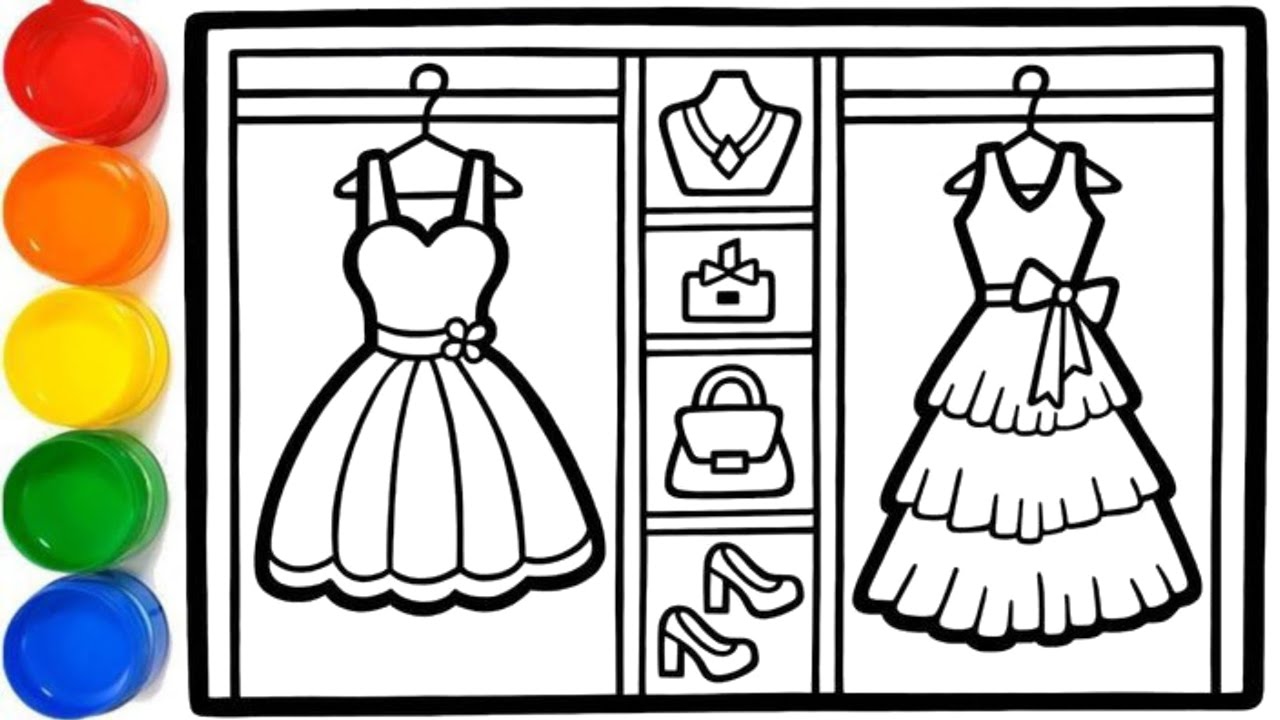 Bedroom Closet Drawing, painting, and coloring for kids | Learn Easy ...