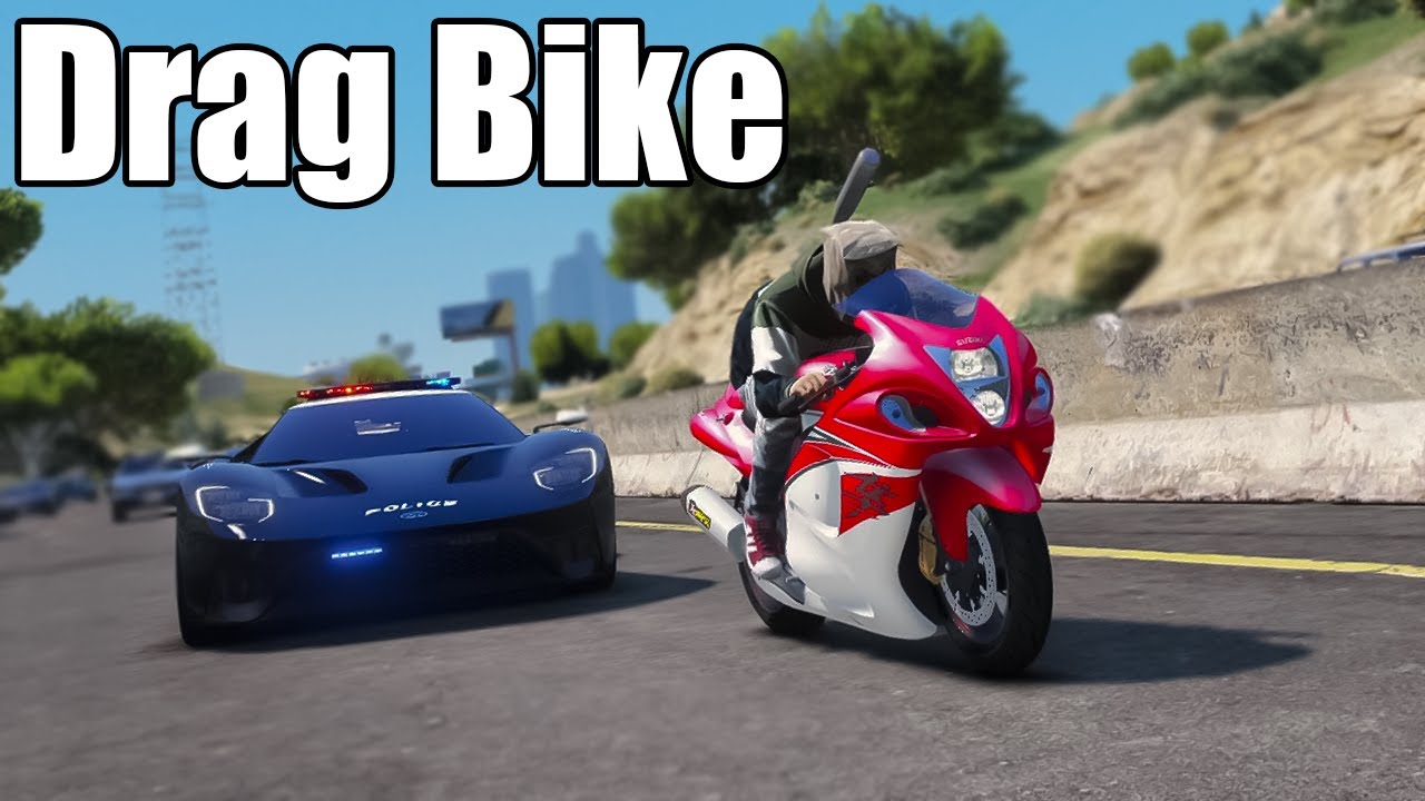 Super Drag Bike Escapes The Cops In GTA 5 RP - YouTube