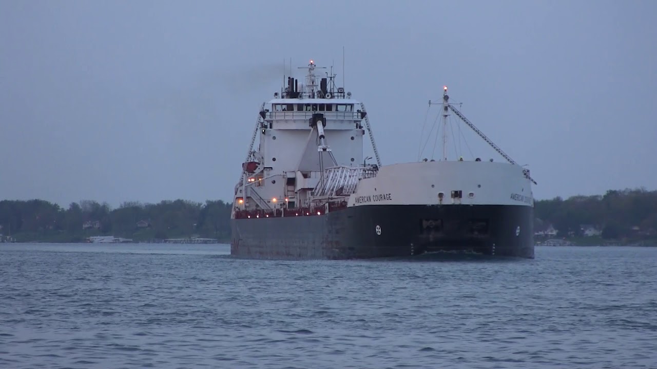 American Courage downbound at St. Clair - YouTube