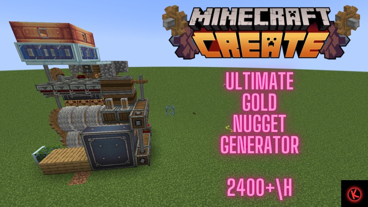 Minecraft Create: ULTIMATE Gold Nugget Generator!!! 2400\h! | 1.20.1 ...
