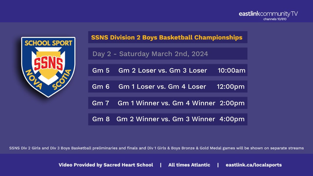 SSNS Div. 2 Boys Basketball Championships - Day 2 - Video Provided by ...