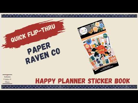 RAVEN AND CO Sticker Book - The Happy Planner - Quick Flip Thru - YouTube