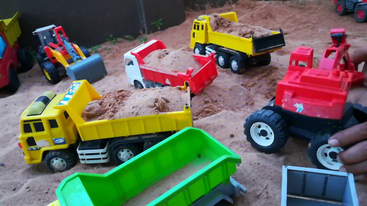 รถของเล่น รถดั้ม รถแม็คโครRew, Caviers Toy, Backhoe Toy - YouTube