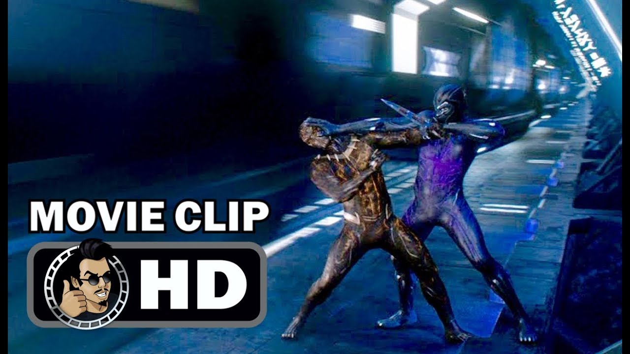 BLACK PANTHER Movie Clip - Killmonger Subway Fight (2018) Chadwick ...