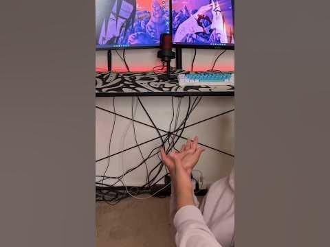 Cable managing set up #gaming #setup - YouTube