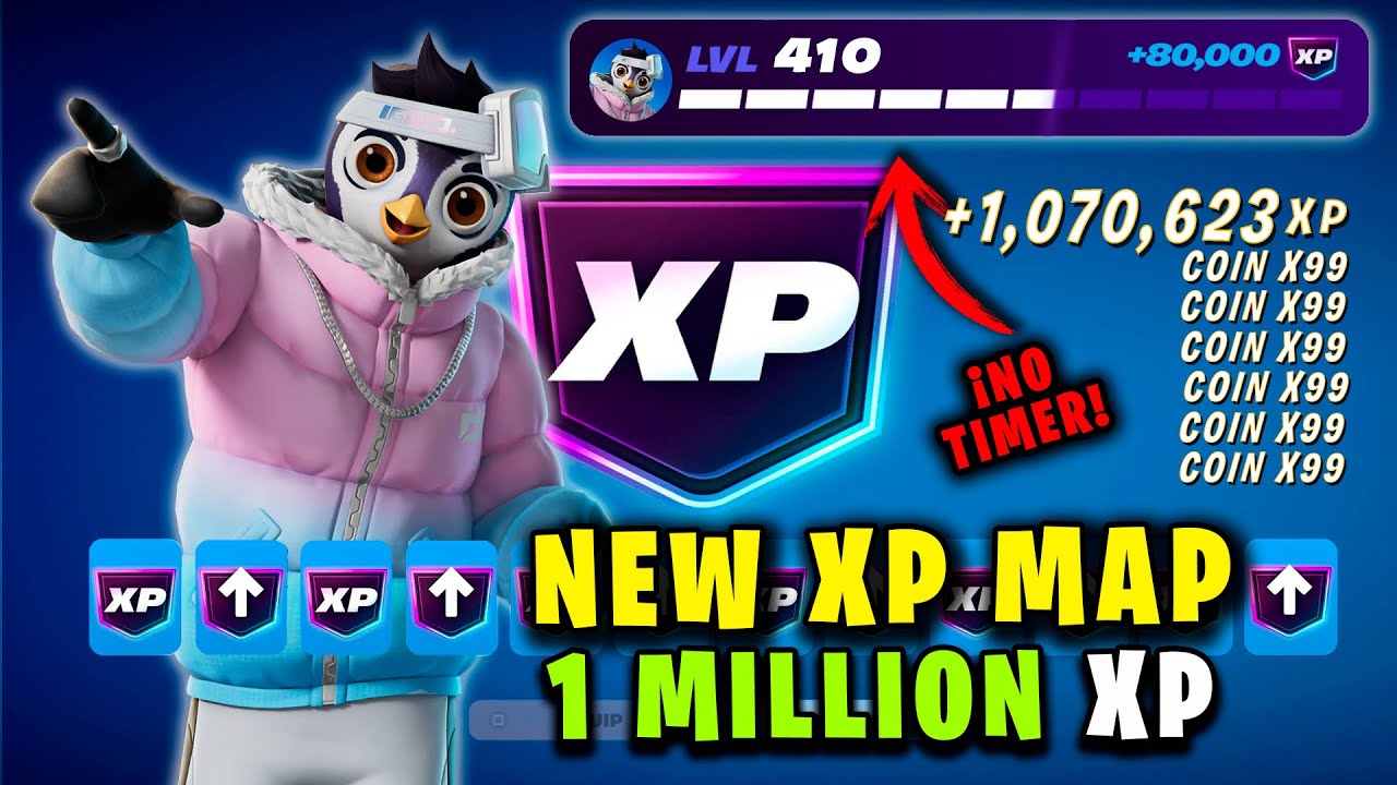 EARN ONE MILLION XP 🎄😱 LEVEL UP FAST 🚀 XP MAP FORTNITE CHAPTER 7 - YouTube