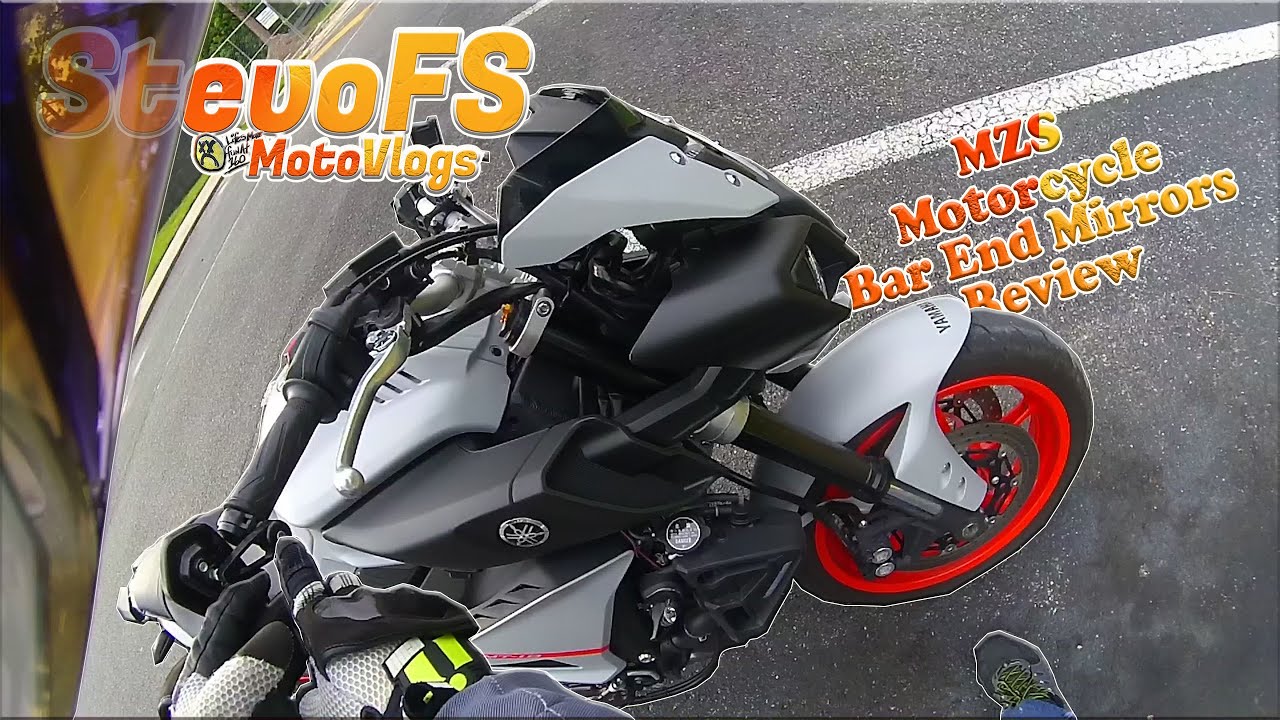 MZS Motorcycle Bar End Mirrors Review - YouTube