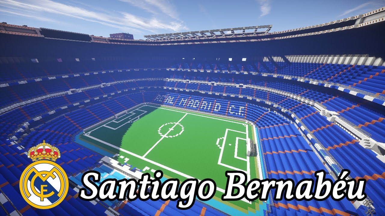 Minecraft: Estadio Santiago Bernabéu (Con gráficos realistas) - YouTube