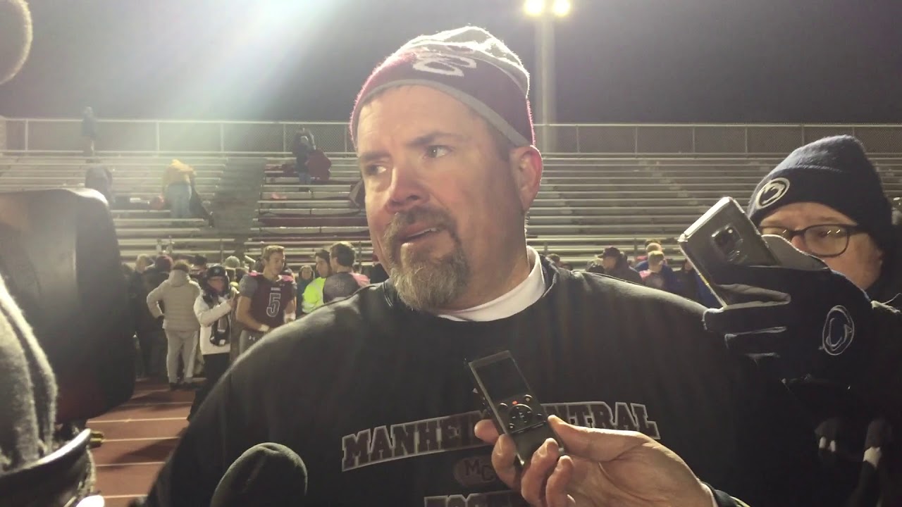 Manheim Central's Dave Hahn talks District 3 title win - YouTube