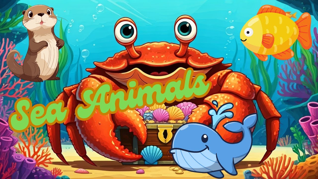 Learn SEA ANIMAL NAMES and Facts - SEA ANIMALS EDUCATIONAL VIDEO - YouTube