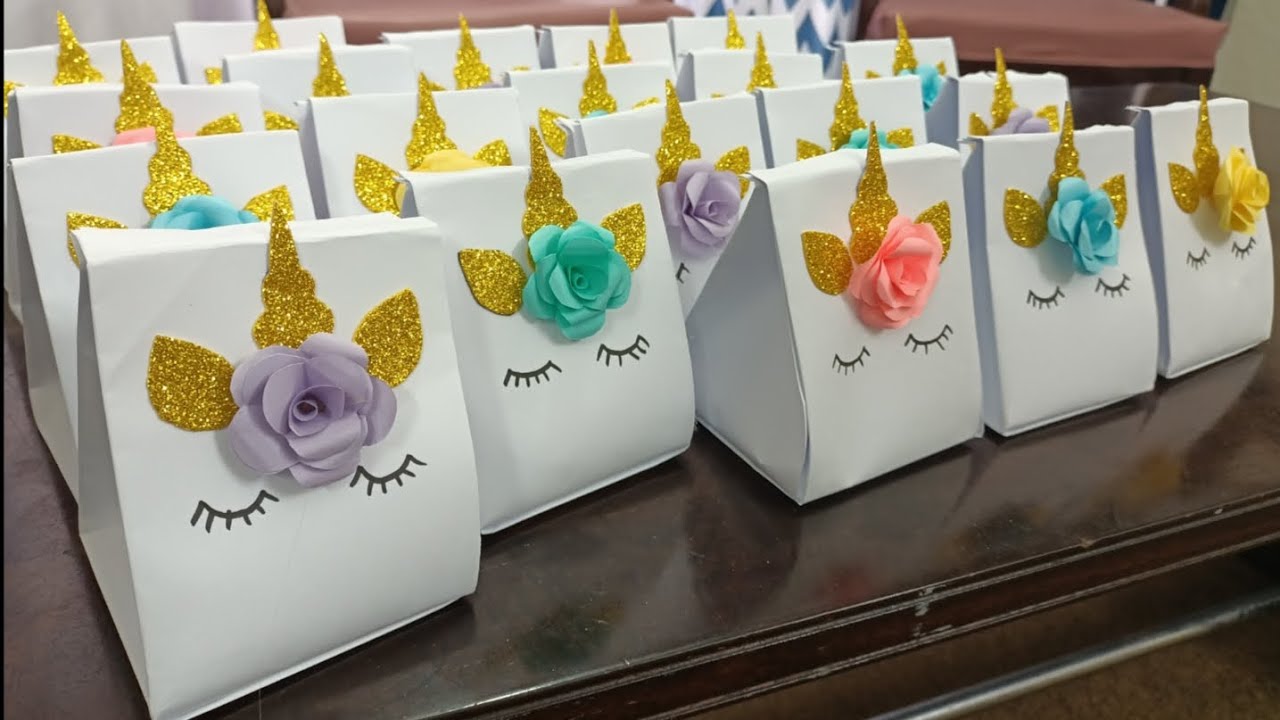 DIY Favor Box | Goodie Bag for Birthday Party - YouTube