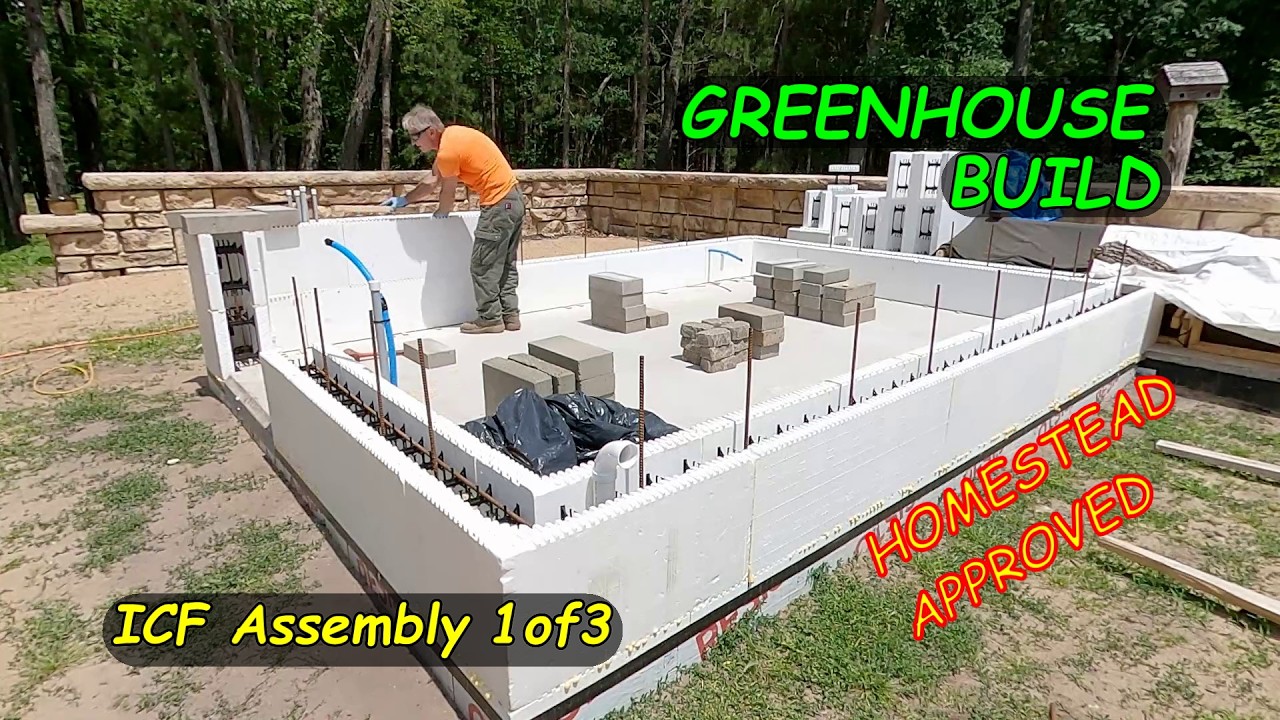 Greenhouse Build - How to Build a Concrete Stem Wall _ Day 1-3 - YouTube