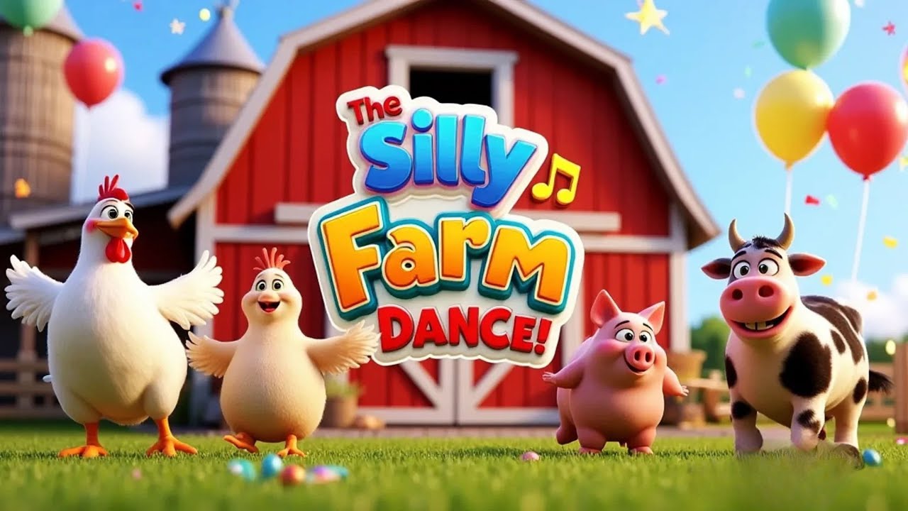 🎵 The Silly Farm Dance | Fun Animal Dance Song for Kids! 🐷🐔🐮💃 - YouTube