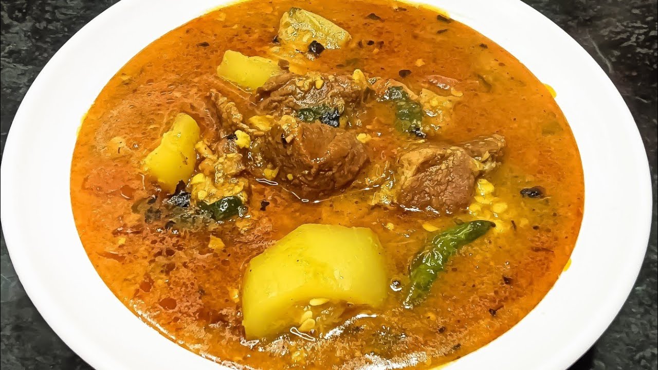 Bawarchi style mutton dal gosht recipe/dalcha recipe/Mumbai famous ...