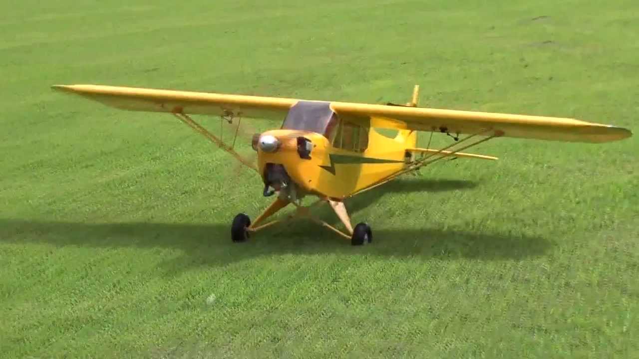 Bill Hempel 25% Clip Wing CUB Maiden Flight - YouTube