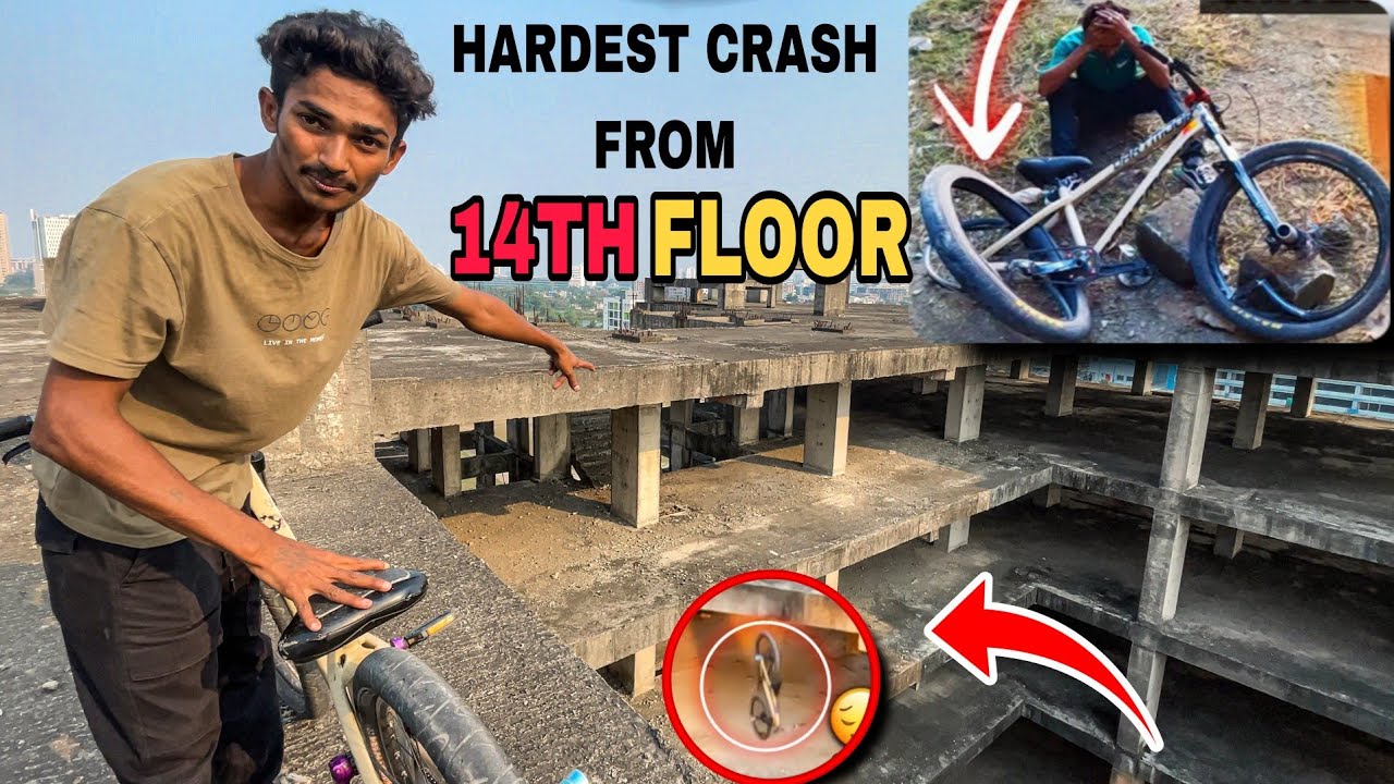 😱Hardest crash from 4th floor 😞- The most dangerous accident ever ...