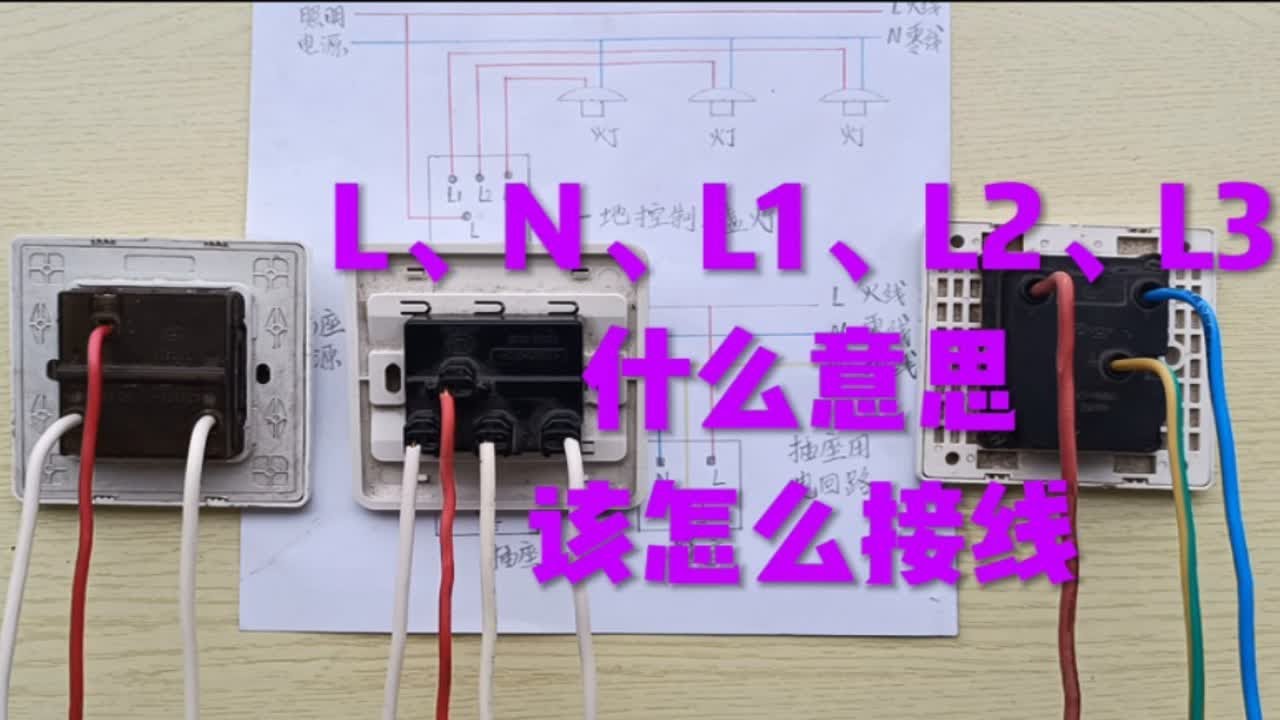 开关插座上的L、N、L1、L2、L3，这些符号都是什么意思？该怎么去接线 - YouTube