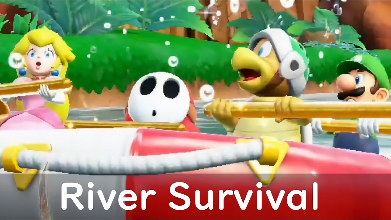Super Mario Party River Survival Hammer Bro with Peach Luigi and Shy ...