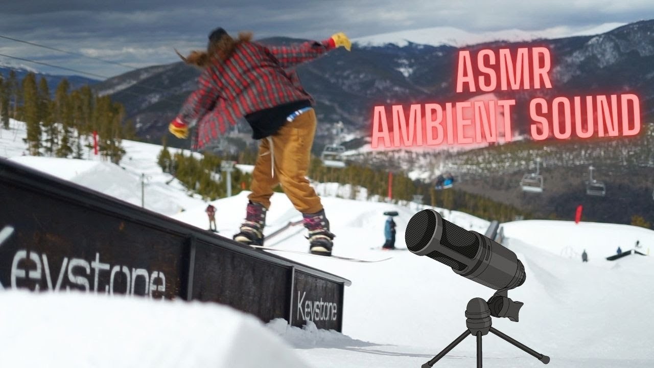 ASMR Snowboarding Skiing Terrain Park White Noise - Colorado - YouTube