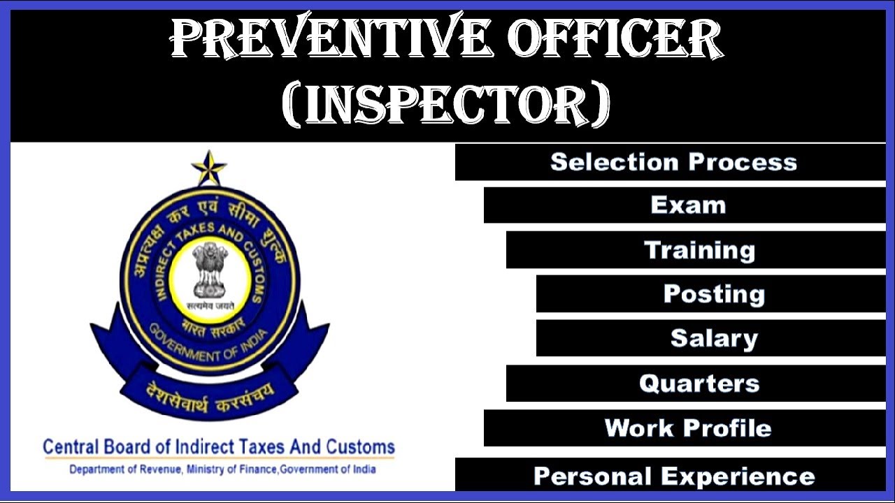 preventive-officer-inspector-in-cbic-posts-in-detail-episode-17