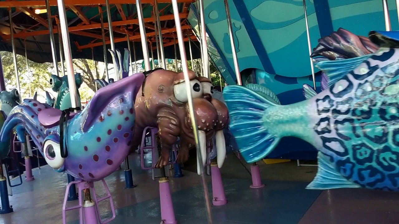 CiCis Riding the Carousel at Sea World - YouTube