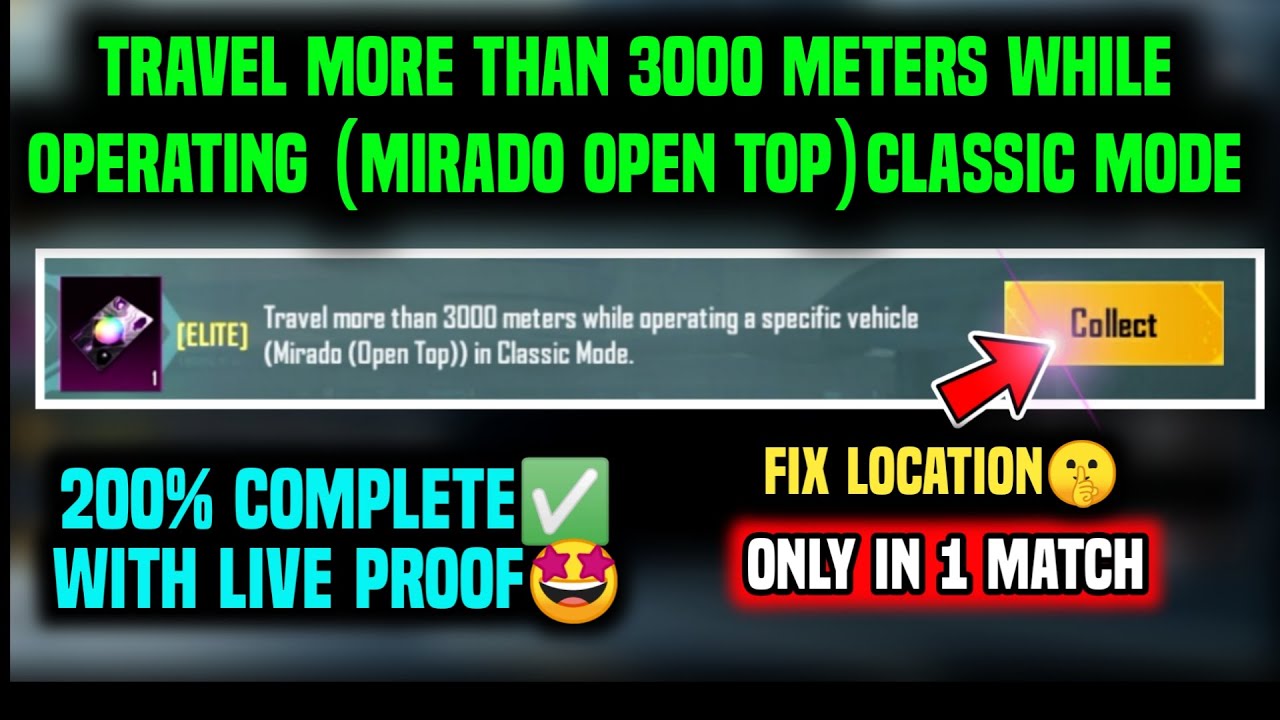 TRAVEL MORE THAN 3000 METERS WHILE OPERATING A SPECIFIC VEHICLE MIRADO ...