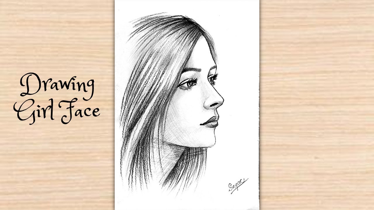 How to draw a girl face easy. Easy Tutorial. - YouTube