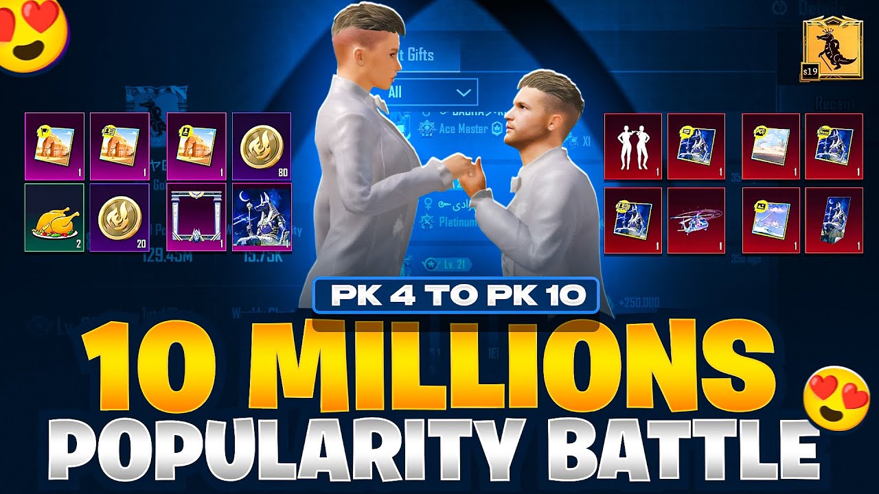 Pk4 To Pk10 Popularity Battle Journey - 10 Million Popularity Snipe ...